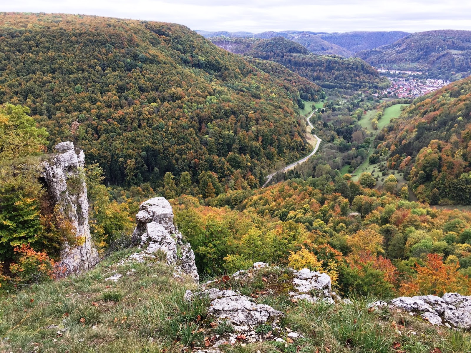 GV-Lichtenstein: Panoramablick vom "Uhufelsen" ins Zellertal.