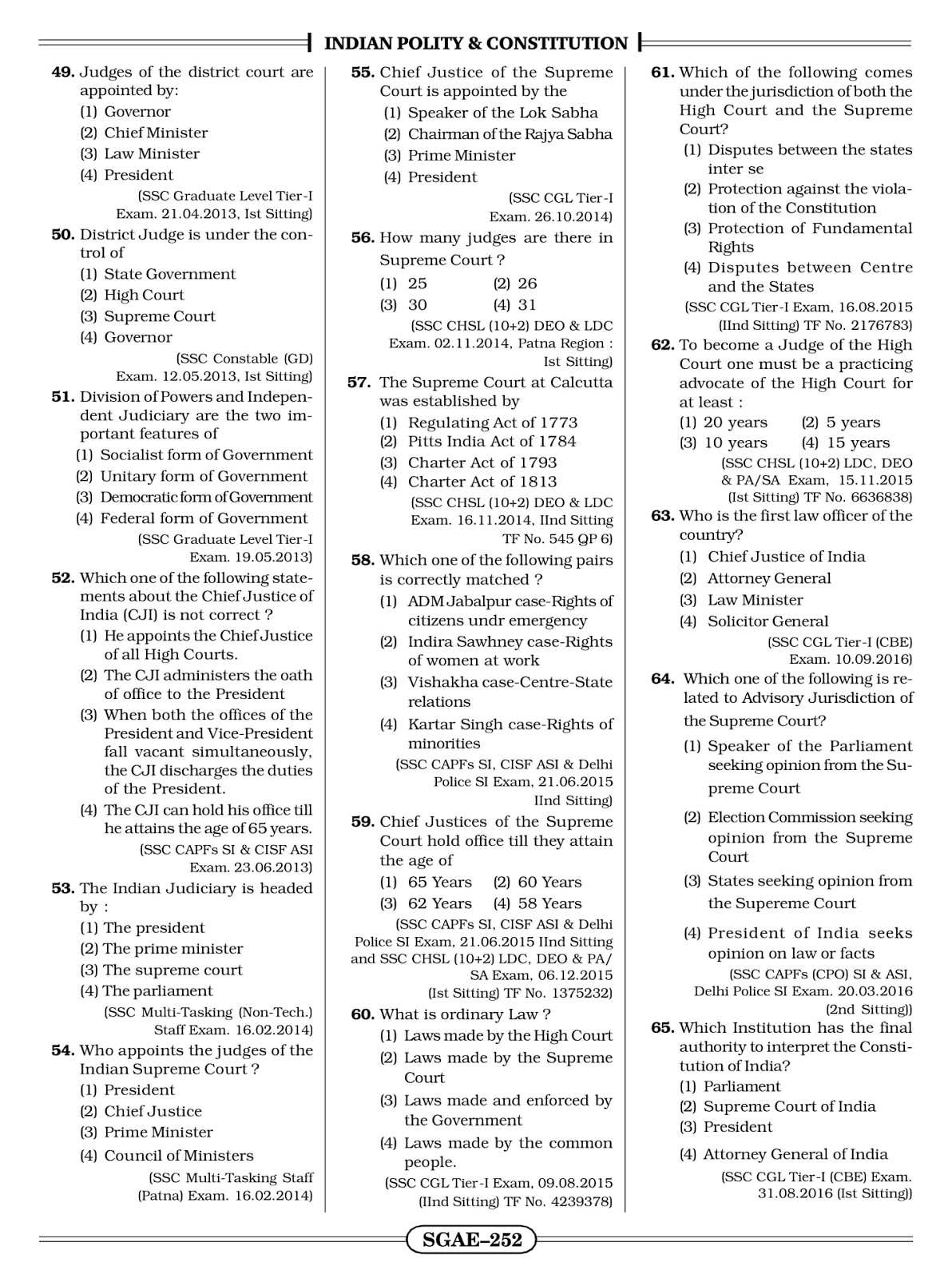 RRB NTPC / RRB JE / CDS / SSC - INDIAN POLITY & CONSTITUTION - TOP 1051 ...