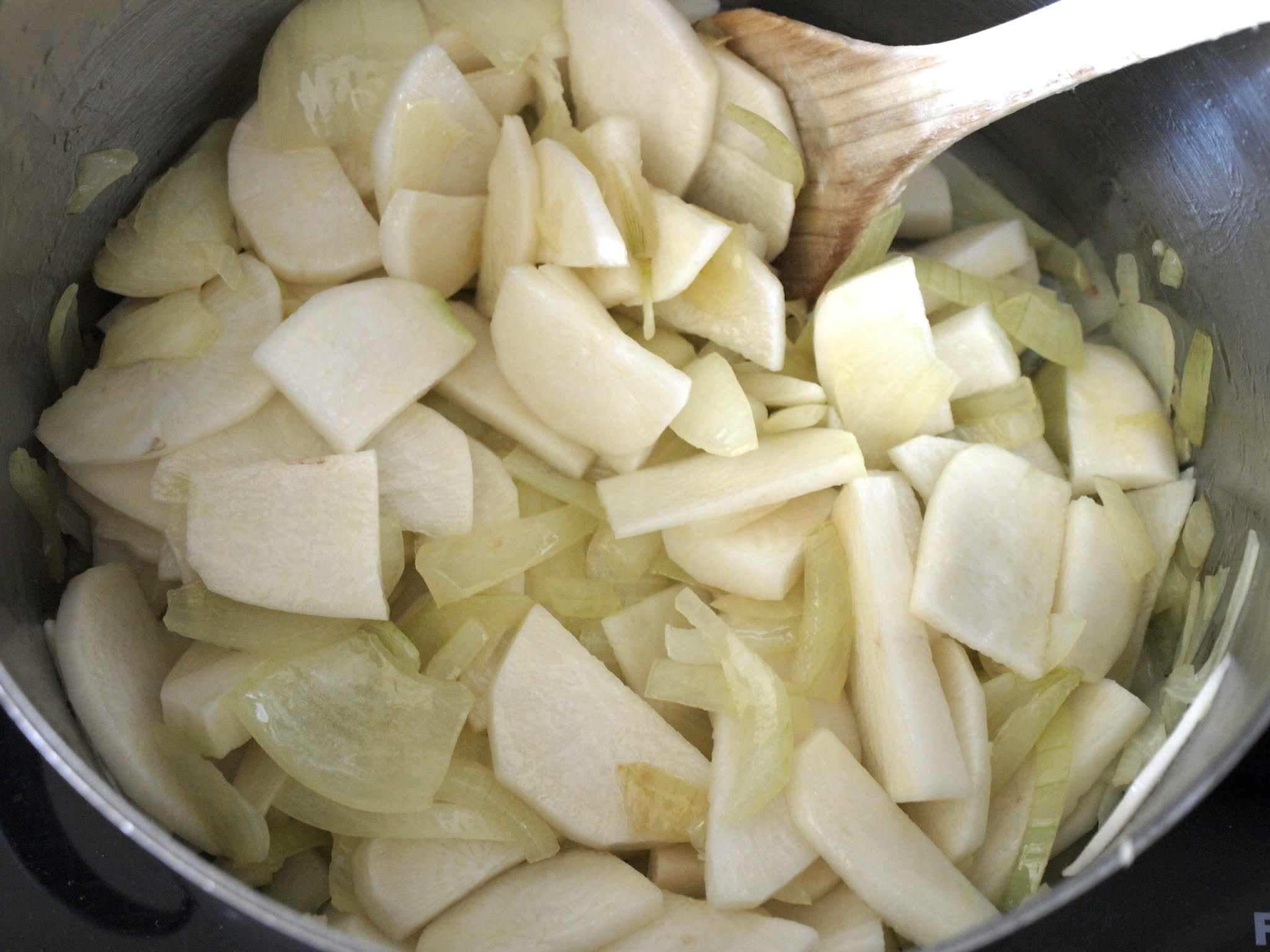 Crema de espinacas y nabos