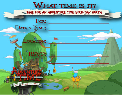 Clickable Party: Adventure Time! Free Printable Party