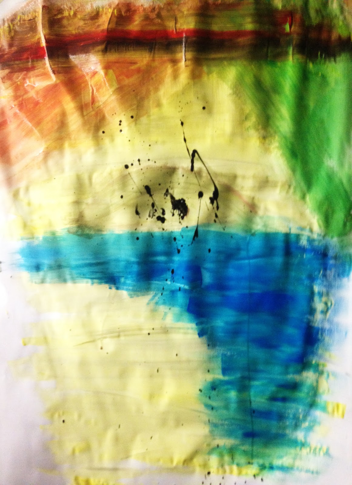 Luis Diaz Godinez: dibujos con temperas mezcla de colores