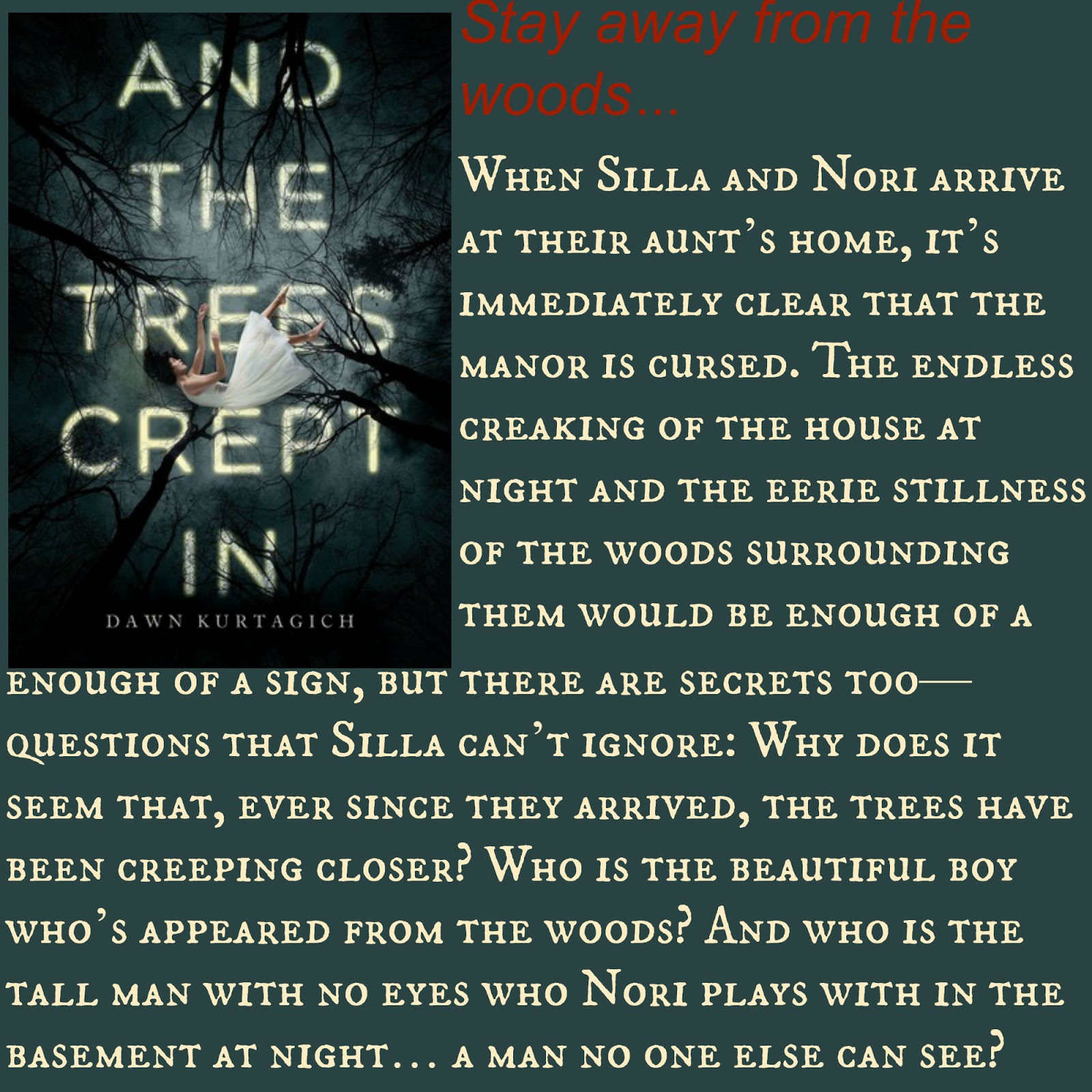 Hello Jenny Reviews: REVIEW: And the Trees Crept In by Dawn Kurtagich