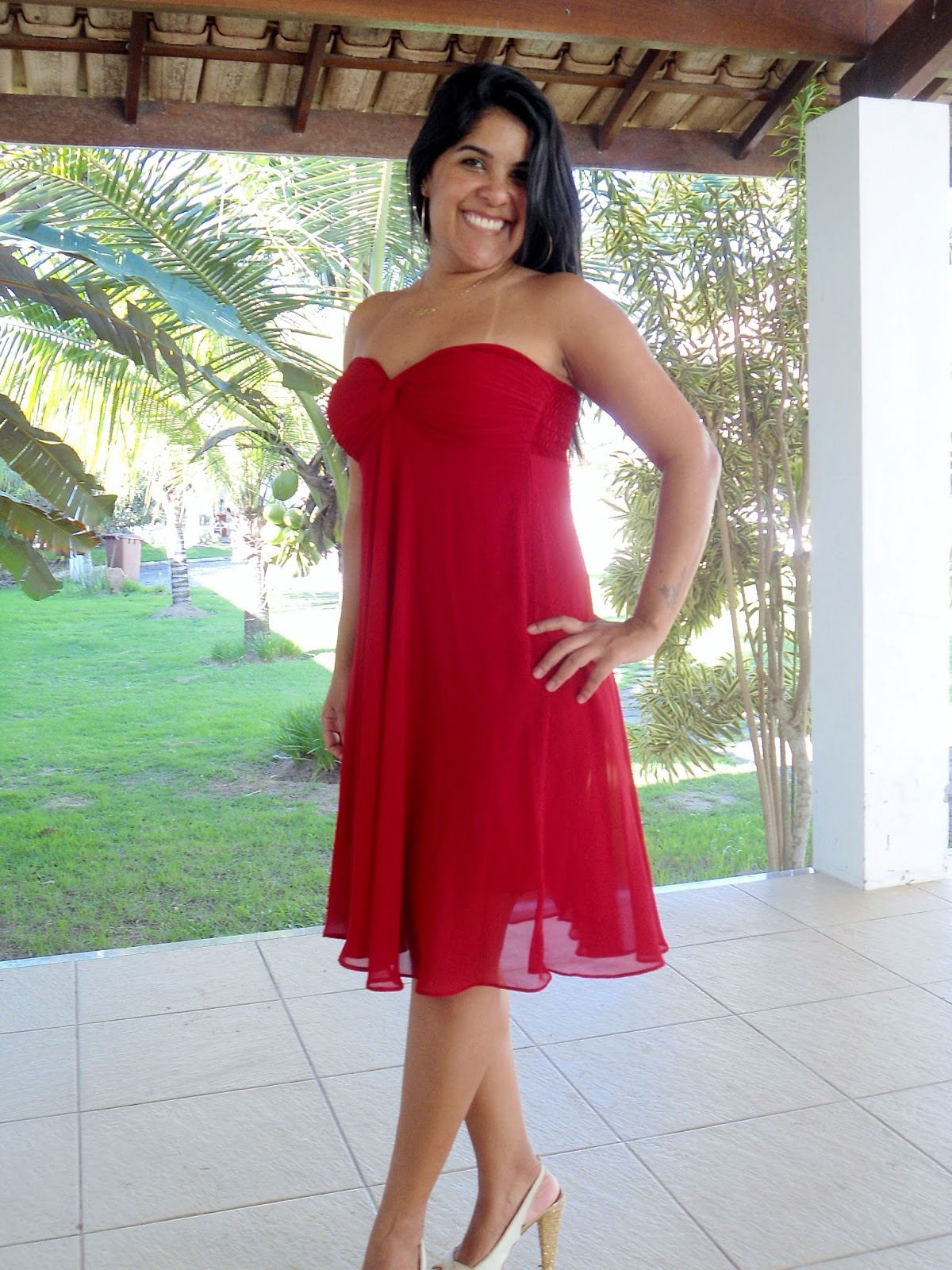 Brechó das Mininas: Vestido vermelho de festa Brechó das Mininas: Vestido vermelho de festa
