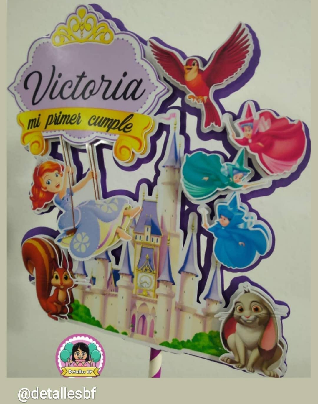 Topper 3D Princesa Sofía Victoria 1 - Mis Toppers Tus Toppers