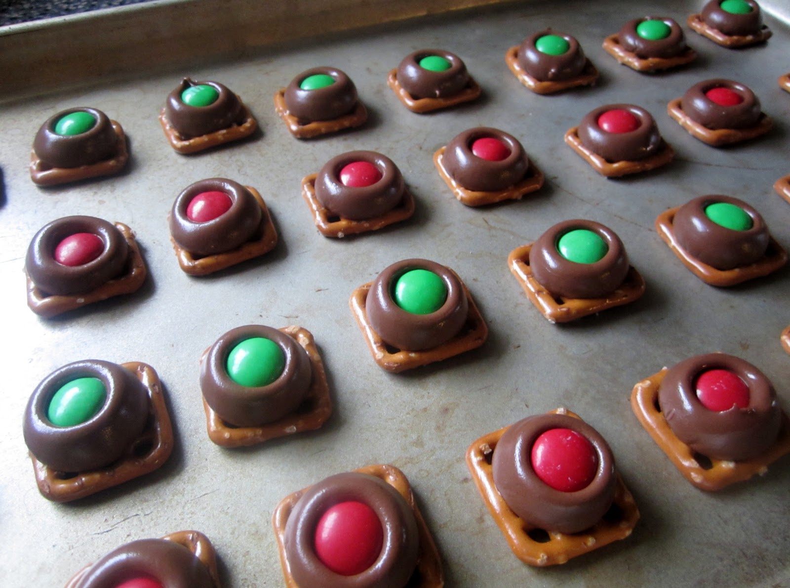 Chocolate Candy Pretzel Treats