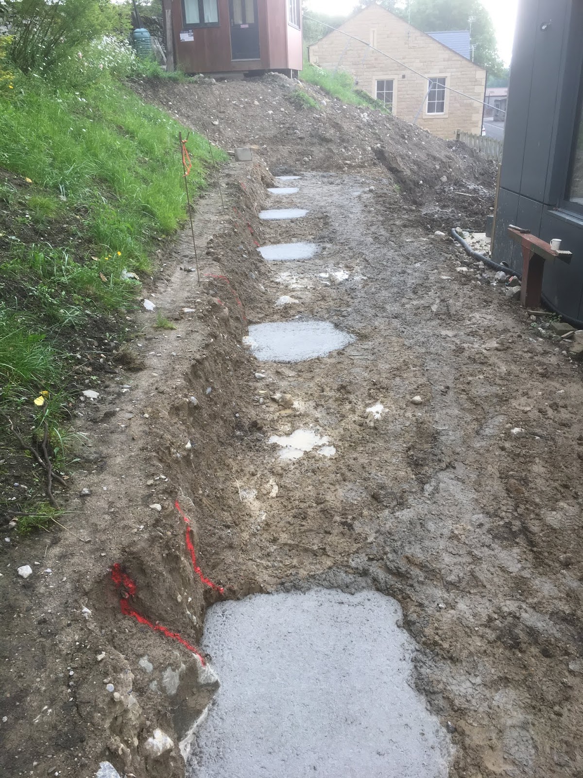 Settle Station Water Tower: Concrete Foundations Poured
