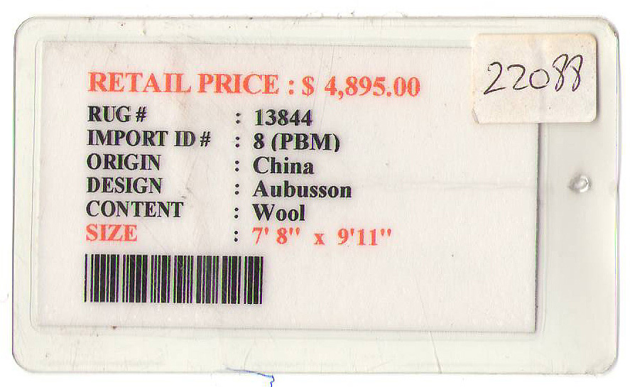 Brandon Oriental Rugs: RUG SALE ( TALE OF THE TAG ): What's Attached ...