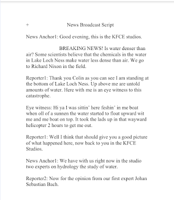 learn and study: How to wrire a News-Broadcast-Script /sample