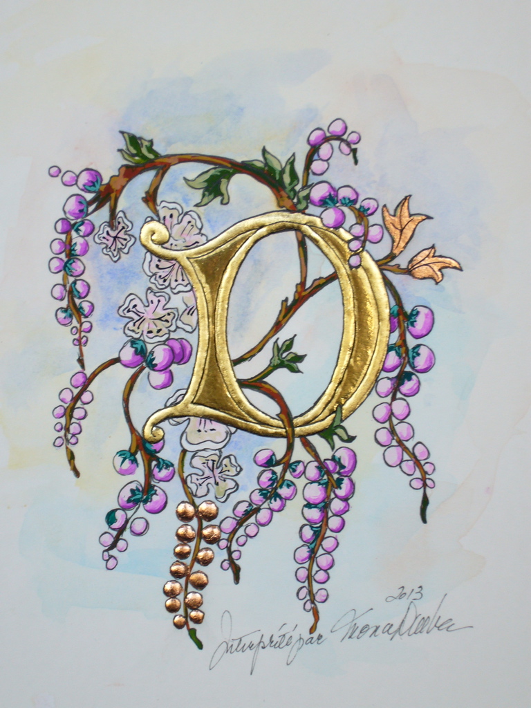 Enluminures par Mona Dalbec