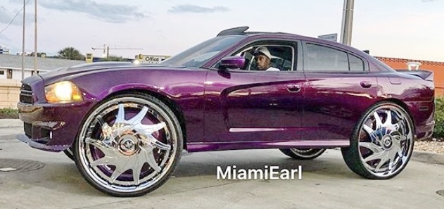 Ace-1: Candy Purple SRT8 Dodge Charger on 32" DUB Mercy Floaters