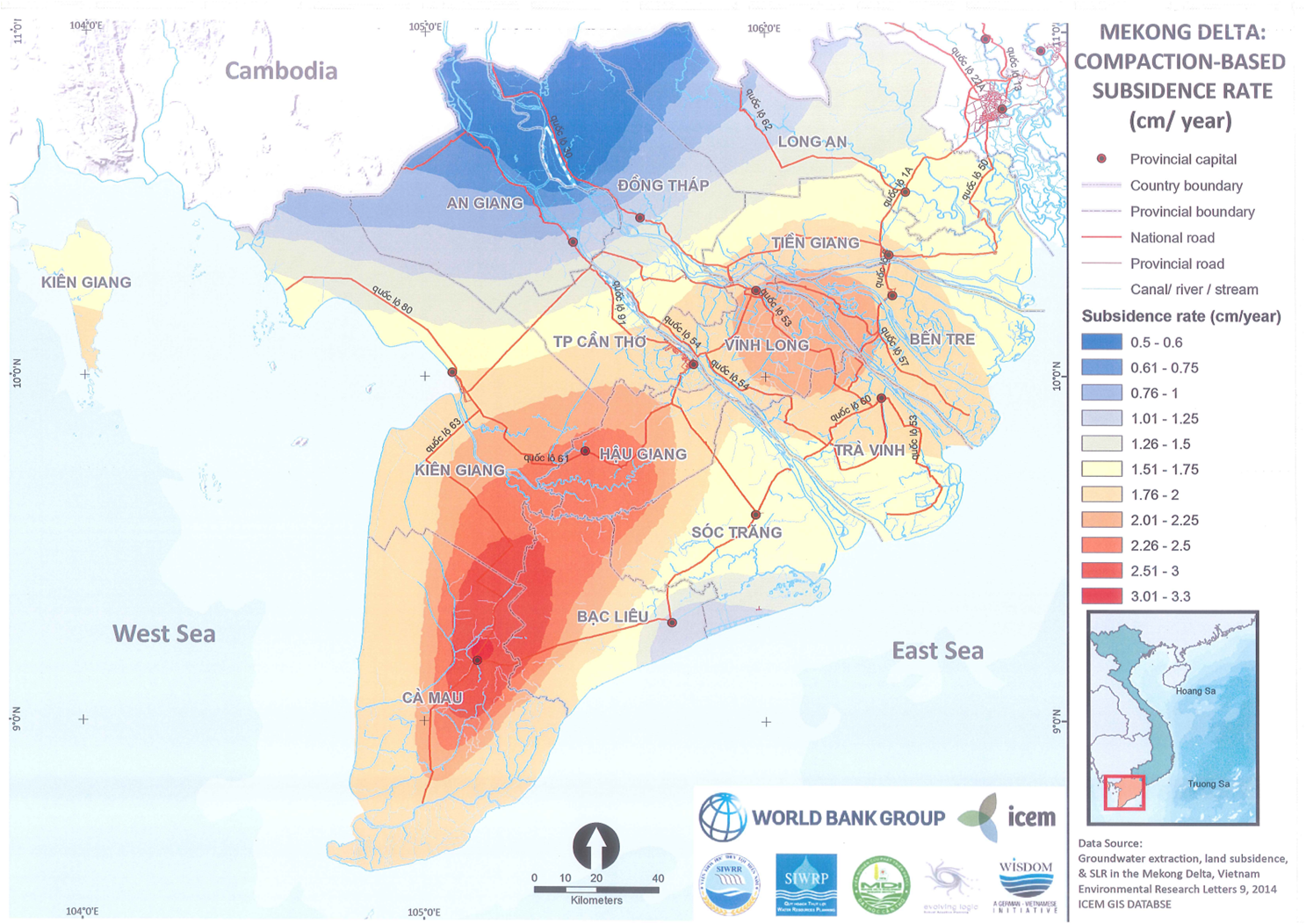 MEKONG - CỬU LONG: Maps of World Bank Group about Mekong Delta (Thân ...