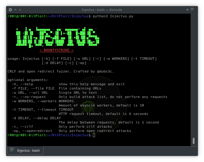 Injectus - CRLF And Open Redirect Fuzzer