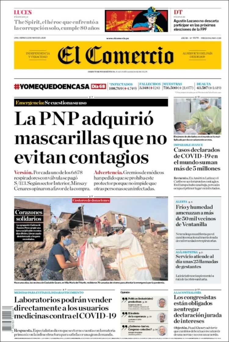 Portada El Comercio (Perú) - Viernes, 22/May/2020 | kiosko warez ...
