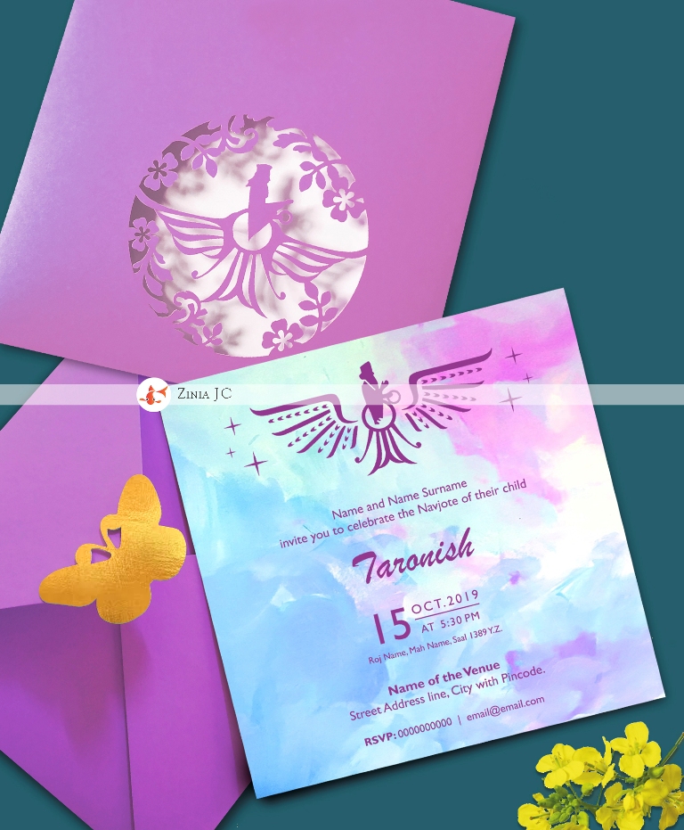 ZINIA JC : Navjote Invitation Card Designs By Zinia JC For The Parsi ...