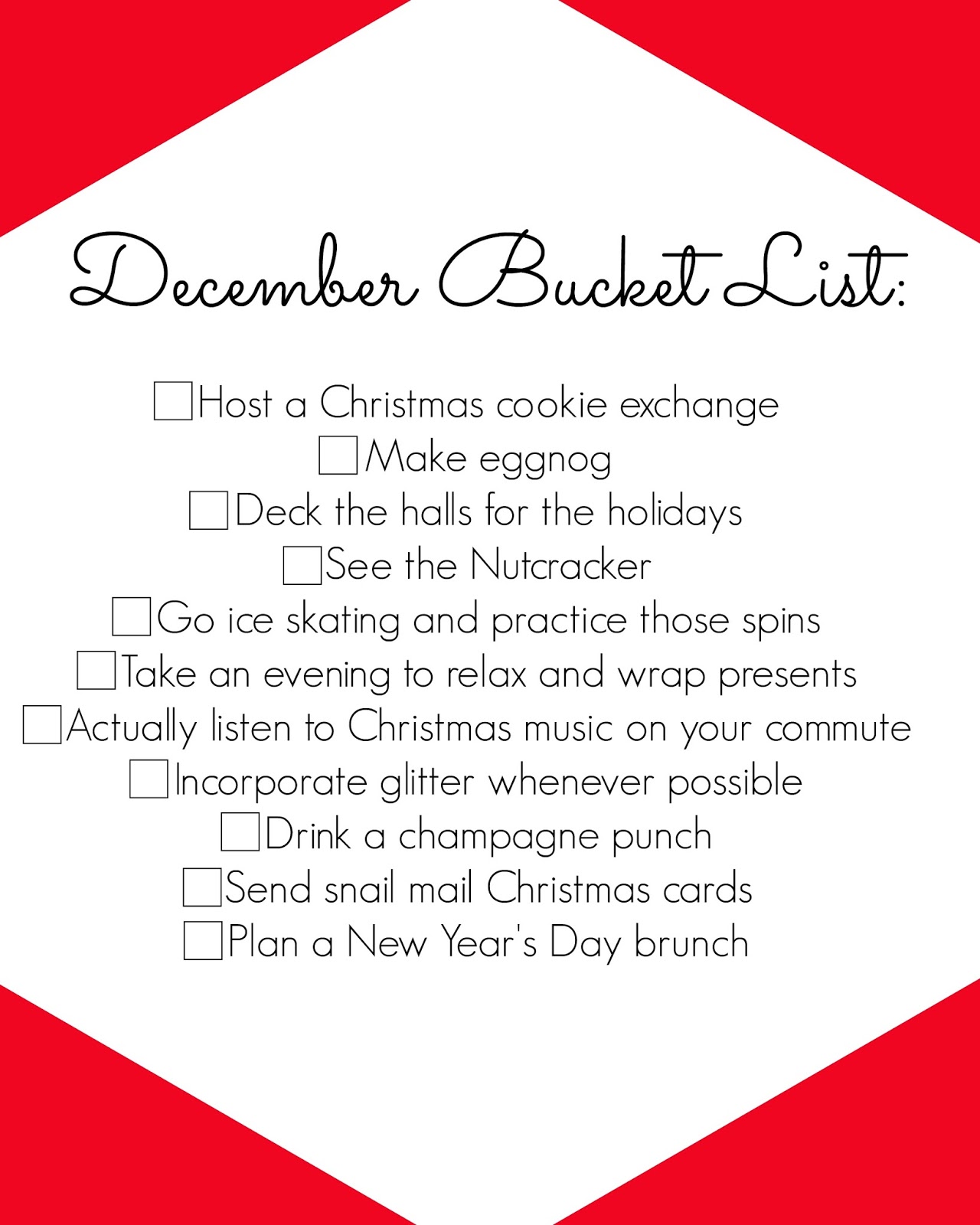 December Bucket List - C'est Bien by Heather Bien