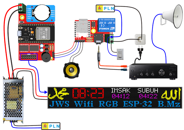 Membuat Jam Sholat RGB dengan 1 Panel P5 Dengan Modul Mp3 Tartil ...