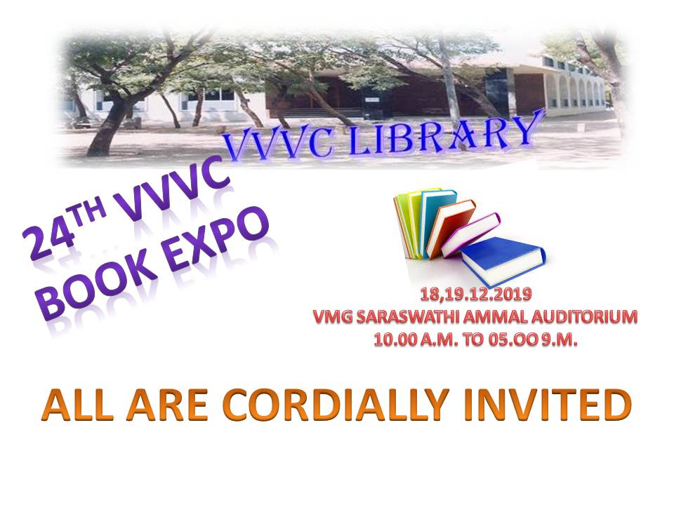 V.V.V. College LIBRARY: 24th VVVC BOOK EXHIBITION - 18.12.2019 TO 19.12 ...