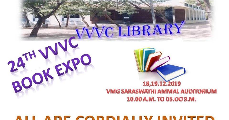 V.V.V. College LIBRARY: 24th VVVC BOOK EXHIBITION - 18.12.2019 TO 19.12 ...