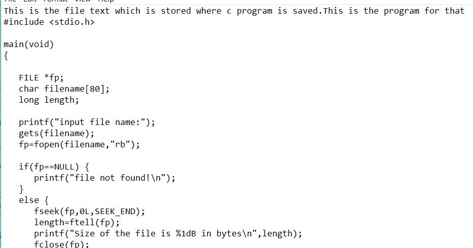 All C Programs: Display File Size