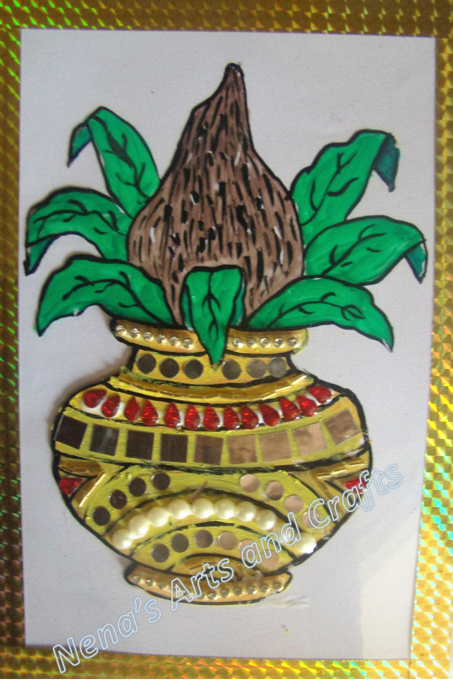 Nena's Arts and Crafts: Acrylic painting on OHP - Kalasam-DIY