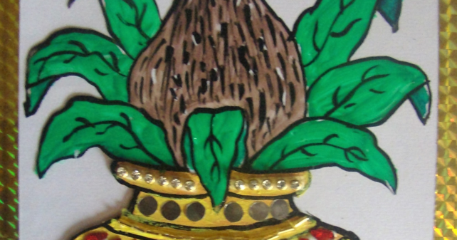 Nena's Arts and Crafts: Acrylic painting on OHP - Kalasam-DIY