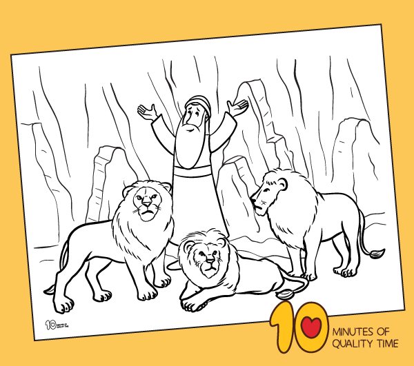 Daniel And The Lions Den Coloring Page 2 ~ Coloring Pages