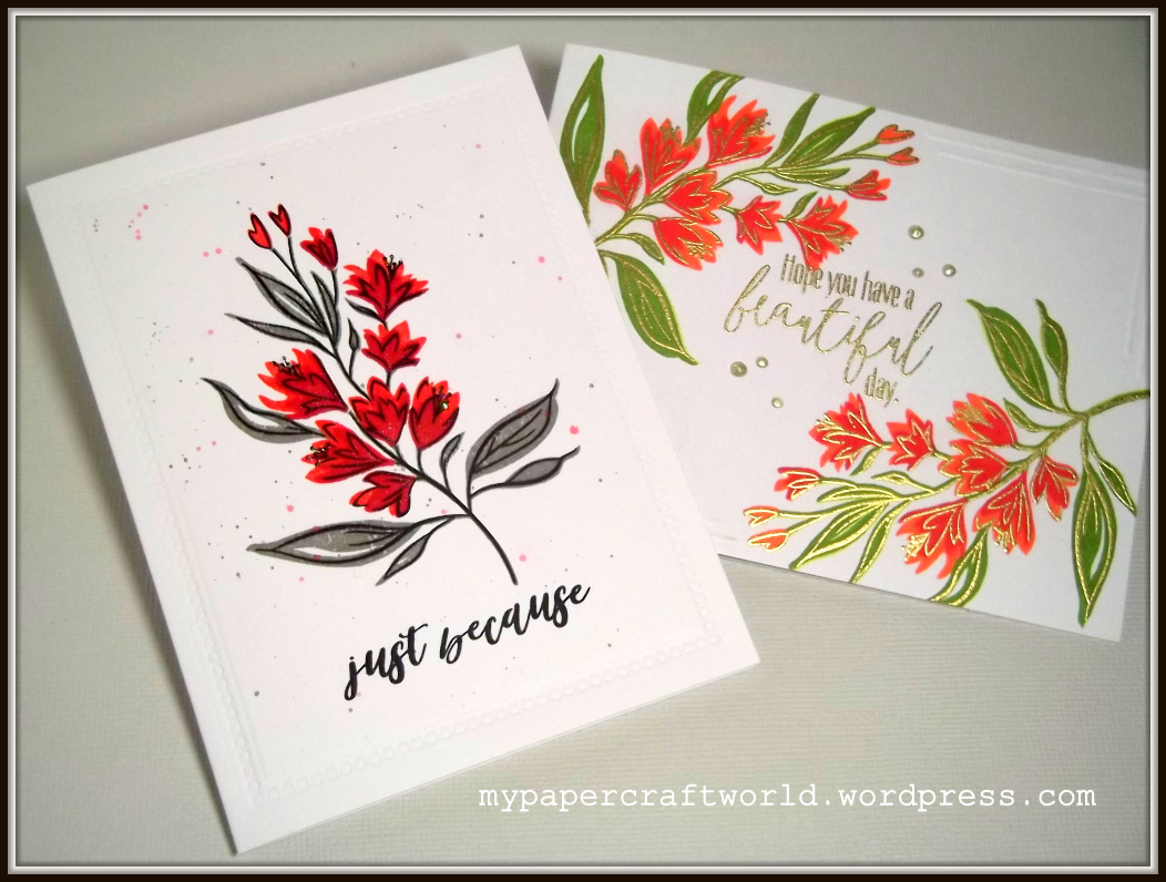 Twofer Card Challenge: Twofer Card Challenge #34 ~ Flowers