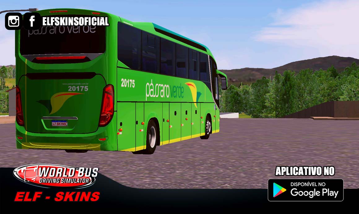 SKINS WORLD BUS DRIVING - COMIL INVICTUS 1200 PÁSSARO VERDE