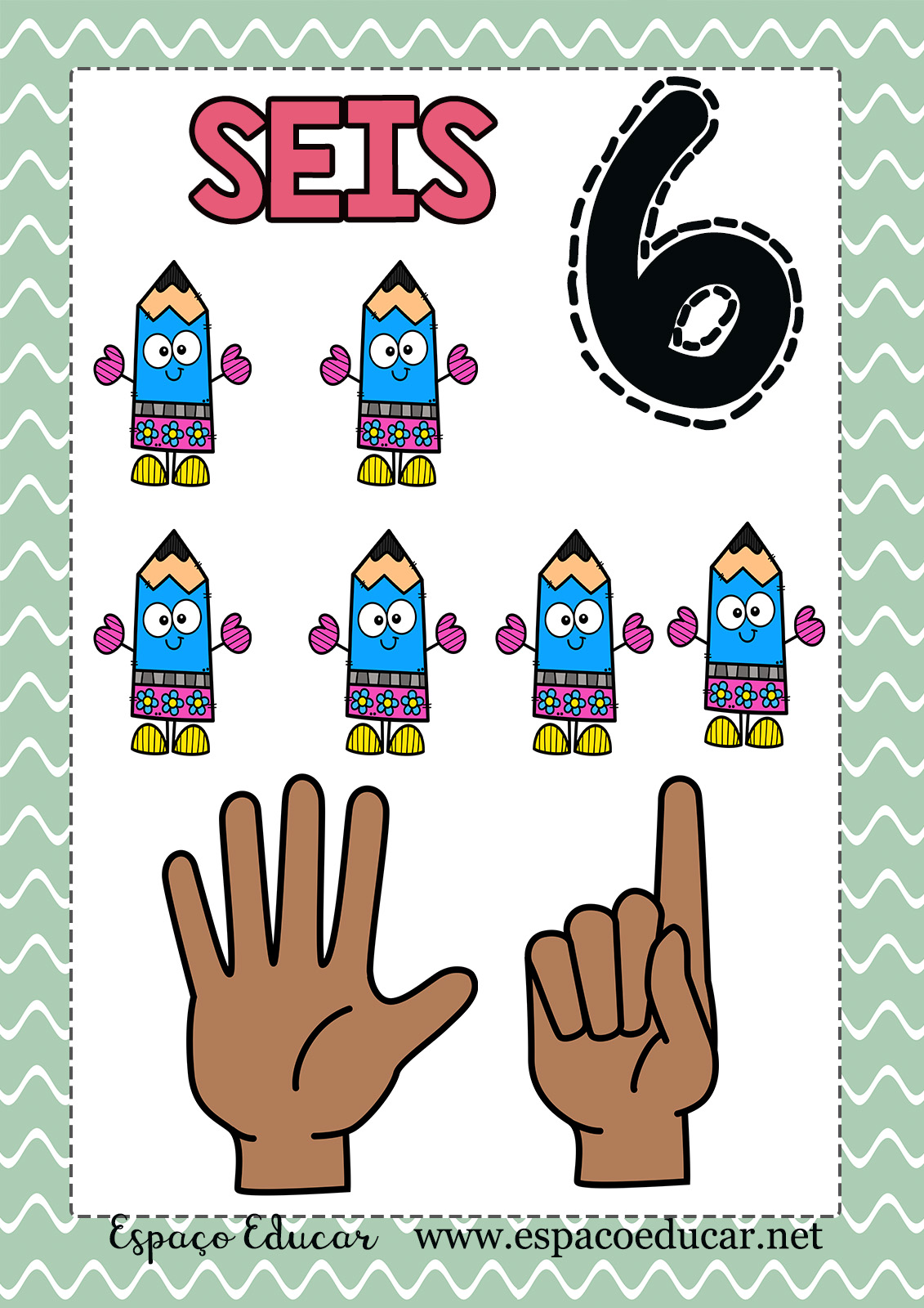 A Arte de Educar: Numerais de parede