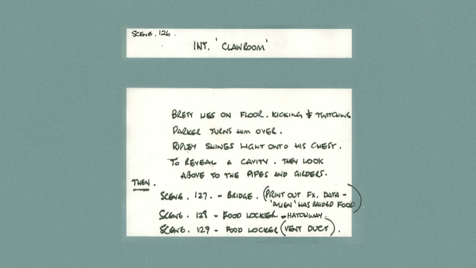 Alien Explorations: Alien: Ridleygrams: scene 124 : Early visualisation ...