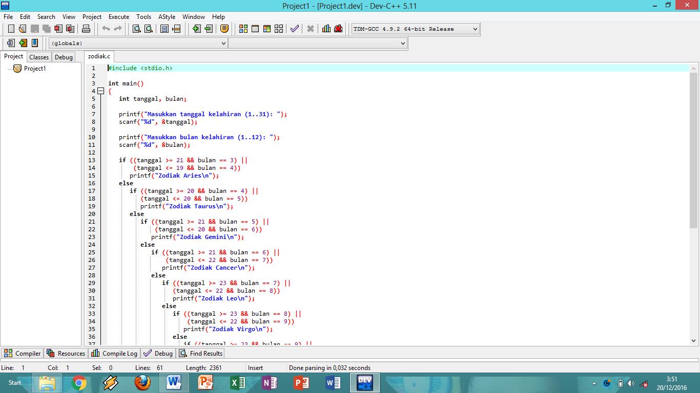 Jurusan Elektro Universitas Panca Marga: Menjalankan Program C di ...