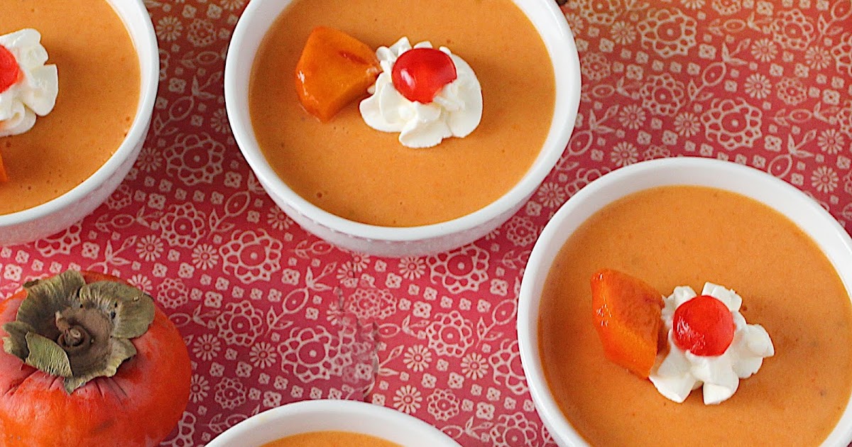 Easy Persimmon Custard Pudding