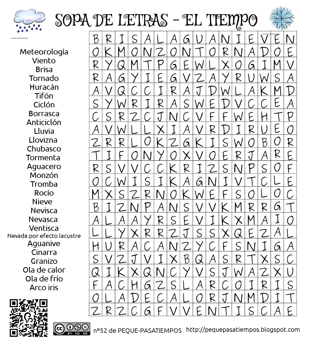 Peque-pasatiempos: Sopas de letras