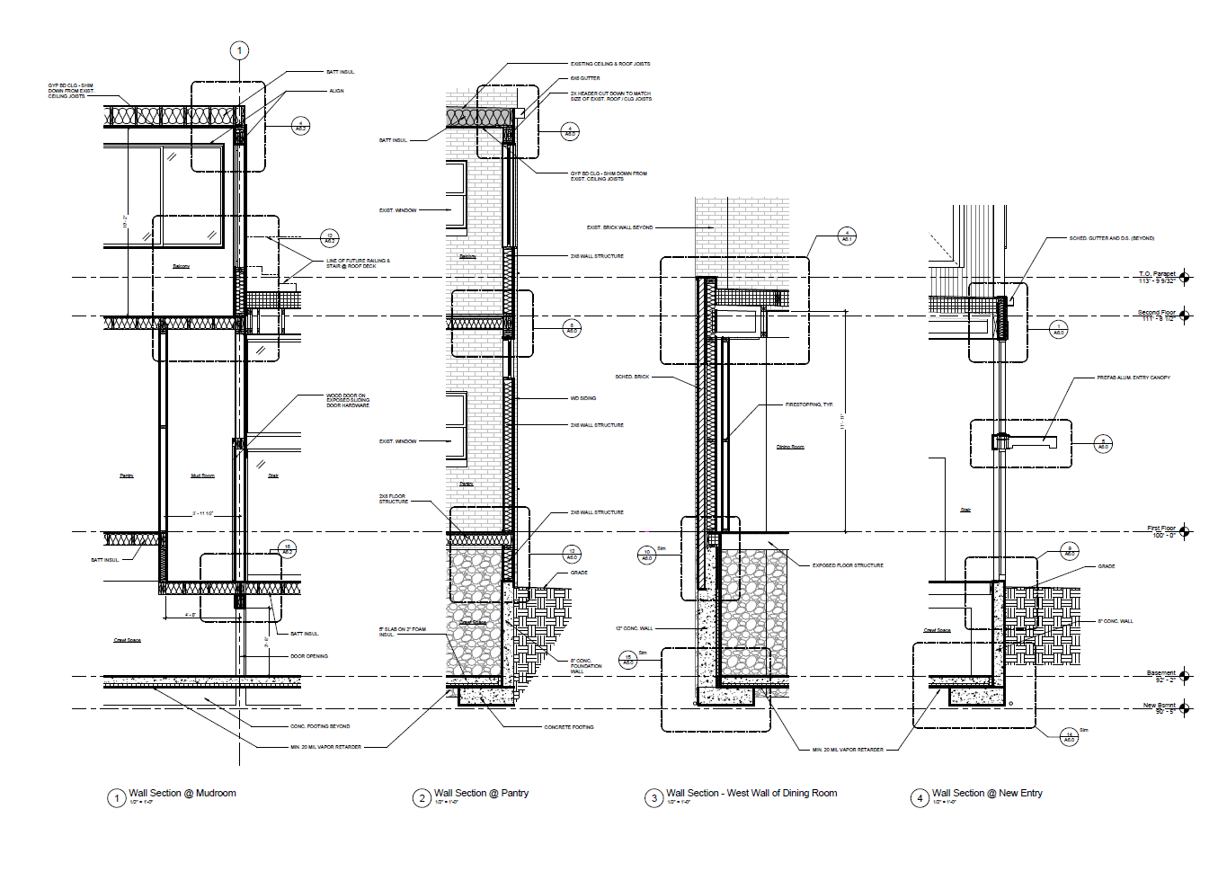 Wall Sections/ Cortes de Pared