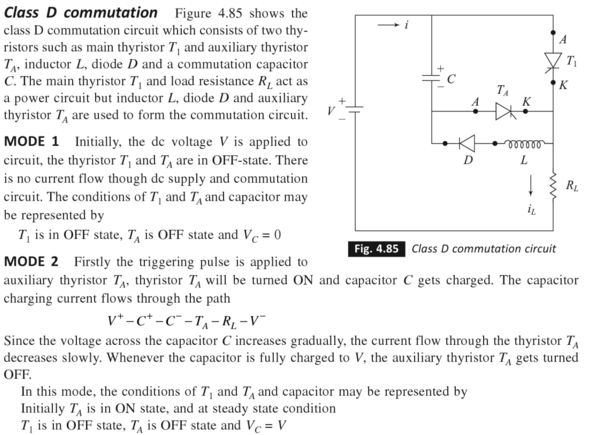 Types Of Commutation Of Thyristors Class C And Class D Commutation