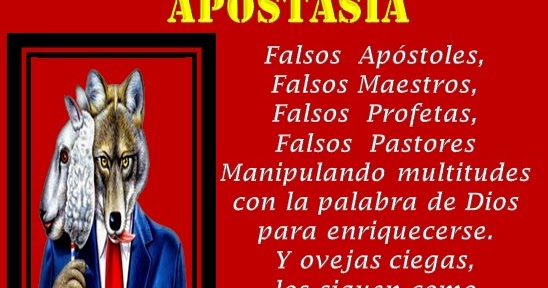 APOSTASÍA EN LA IGLESIA: Apostasia