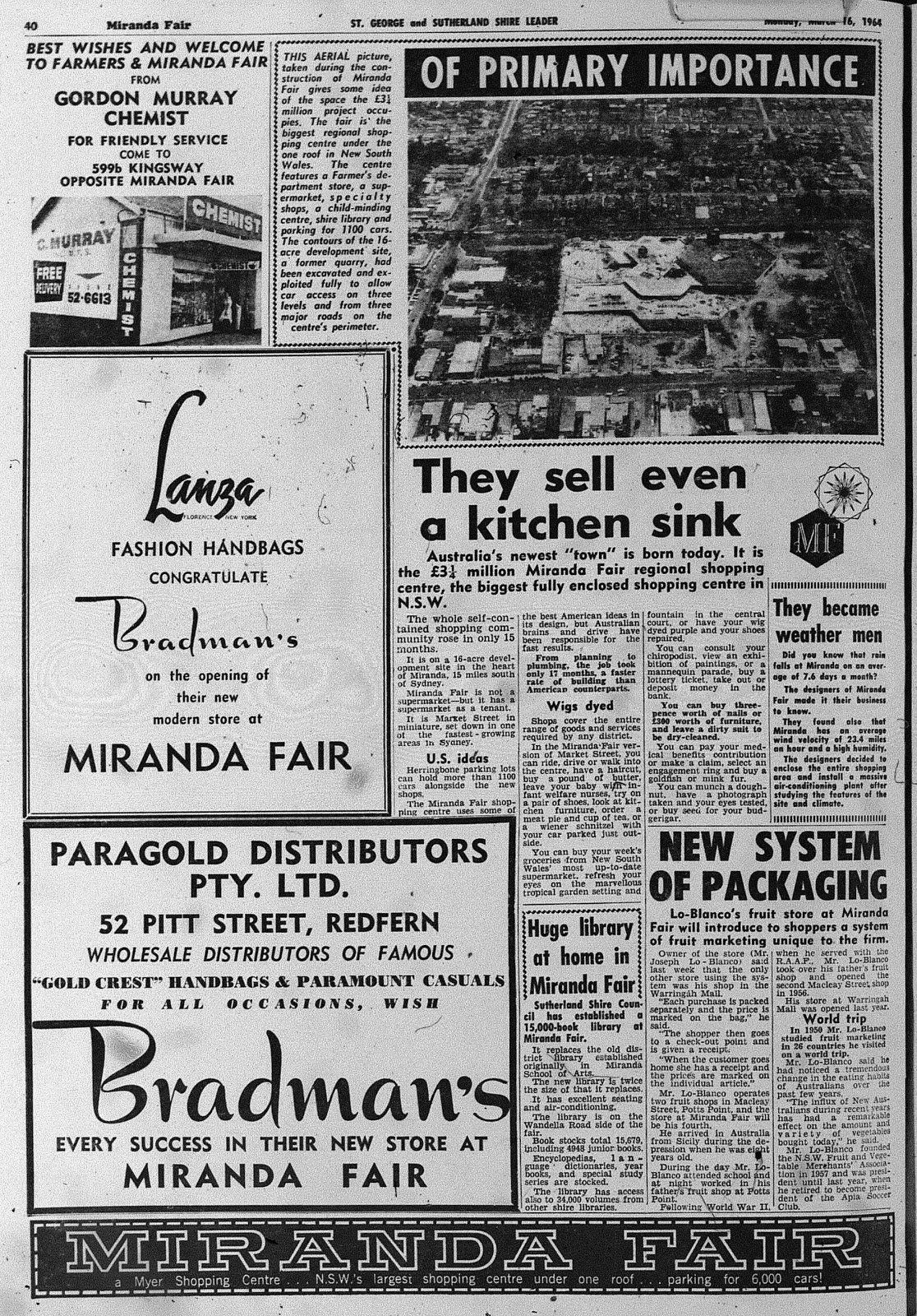 Fab Sydney Flashbacks: EVOLUTION OF WESTFIELD MIRANDA: Miranda Fair ...