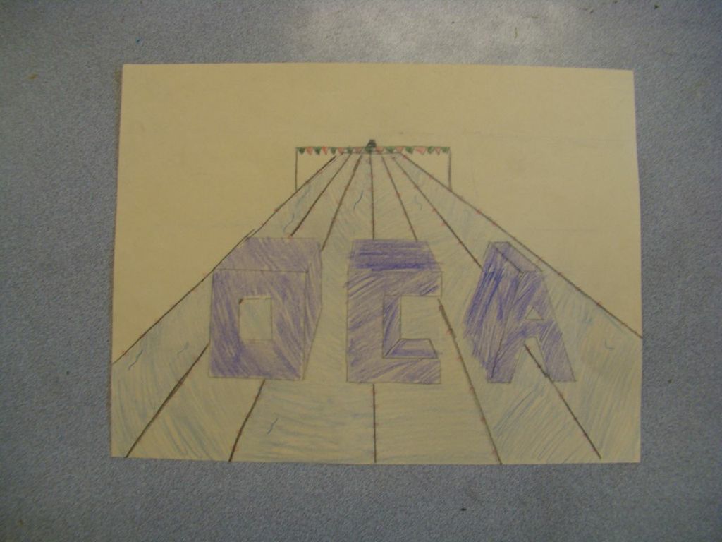 Olivia Anson's Art: One Point Perspective Lettering