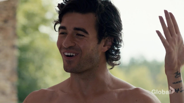 ausCAPS: Morgan Lever shirtless in Private Eyes 3-10 "Tex Therapy"