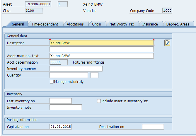 Asset Accounting Configuration In SAP-ERP