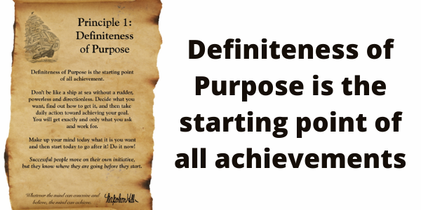 Principle 1: Definiteness of Purpose
