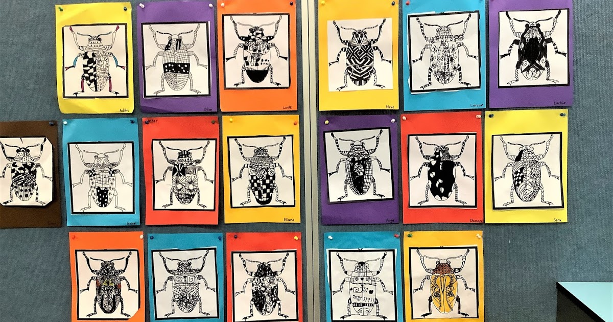 Art with Mrs Baker: Zentangle Bugs - Grade 1