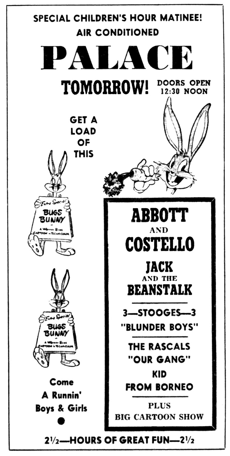 Brady's Bunch of Lorain County Nostalgia: Palace Cartoon Show – July 12 ...