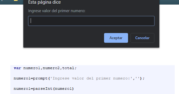 Ejemplo de suma Javascript