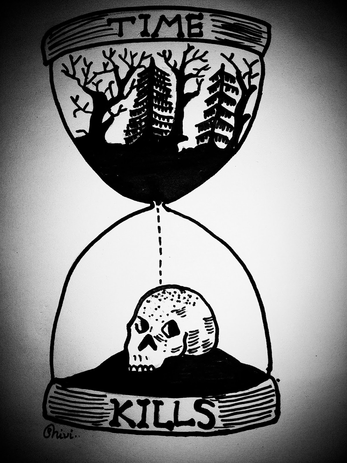 Time kills | Motivational art coordinator