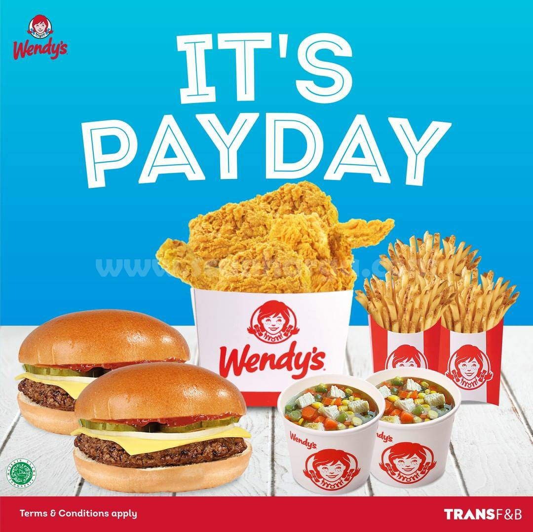 WENDY'S Promo PAYDAY – Harga Special Paket Menu Pilihan Hanya Rp 80.000* - scanharga