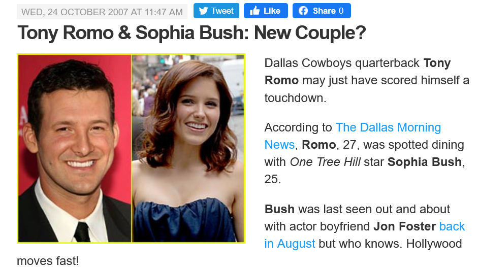 Sophia Bush And James Lafferty Dating