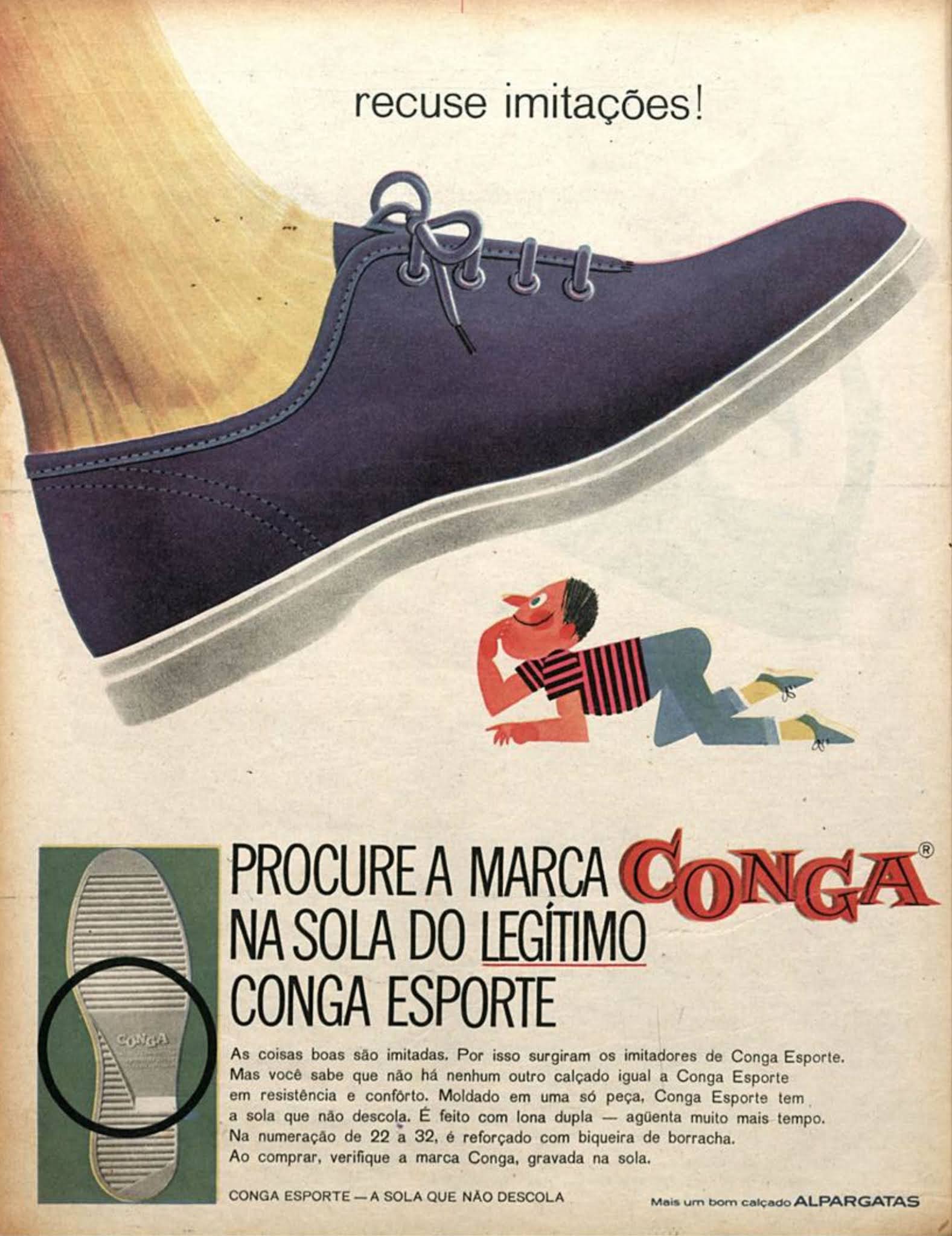 Tênis Conga Esporte - 1964 - Propagandas Históricas | Propagandas Antigas