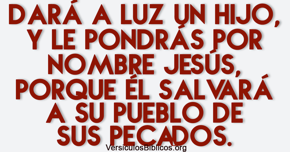 Mateo 1:21 - Versículos Bíblicos