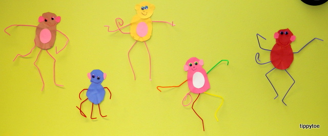 Tippytoe Crafts: Paper Monkeys